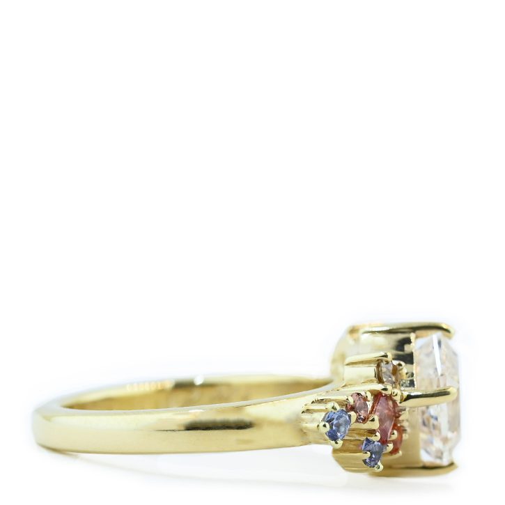 Pastel Sapphire Cluster Engagement Ring: Dancer | Love Lore Jewels