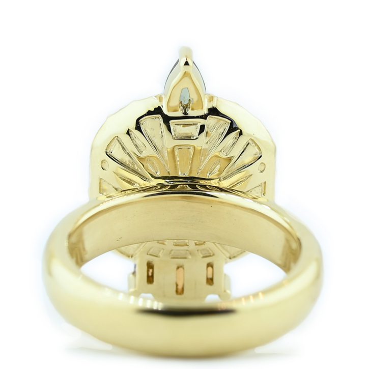 Colorful Diamond Geometric Statement Ring: Cosmic Queen | Love Lore Jewels